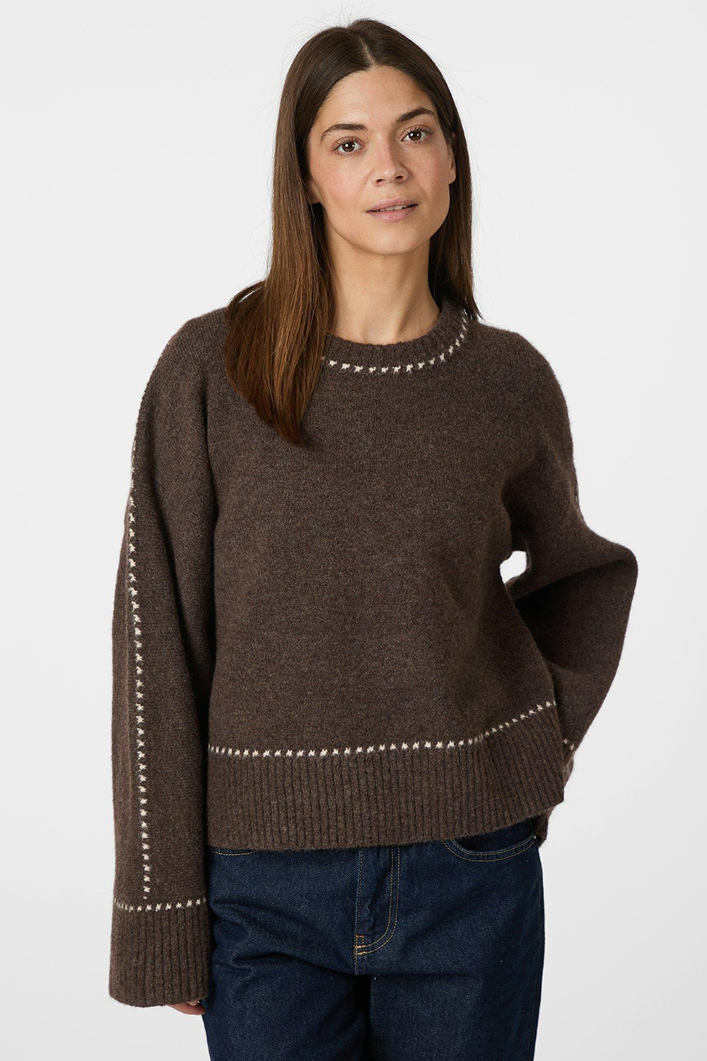 Neo Noir - Roeme Stitch Knit - Striktrøje med stikninger